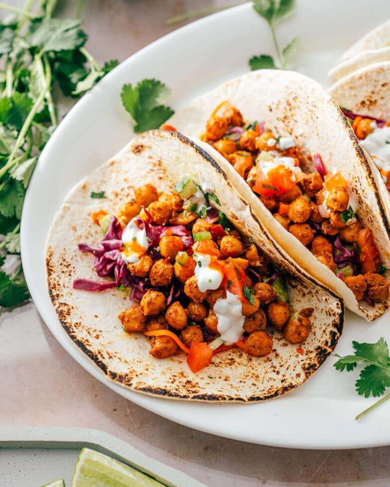 Quick Chickpea Tacos – A Couple Cooks