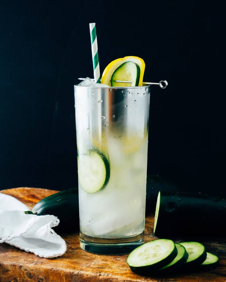Sparkling Cucumber Cocktail – A Couple Cooks