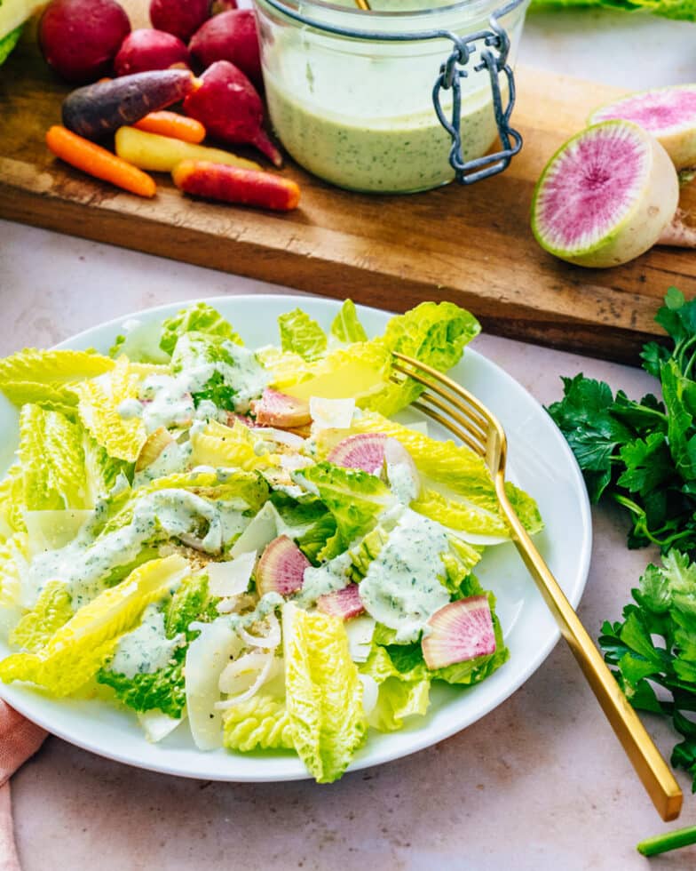 Romaine Lettuce Salad with Green Goddess – A Couple Cooks