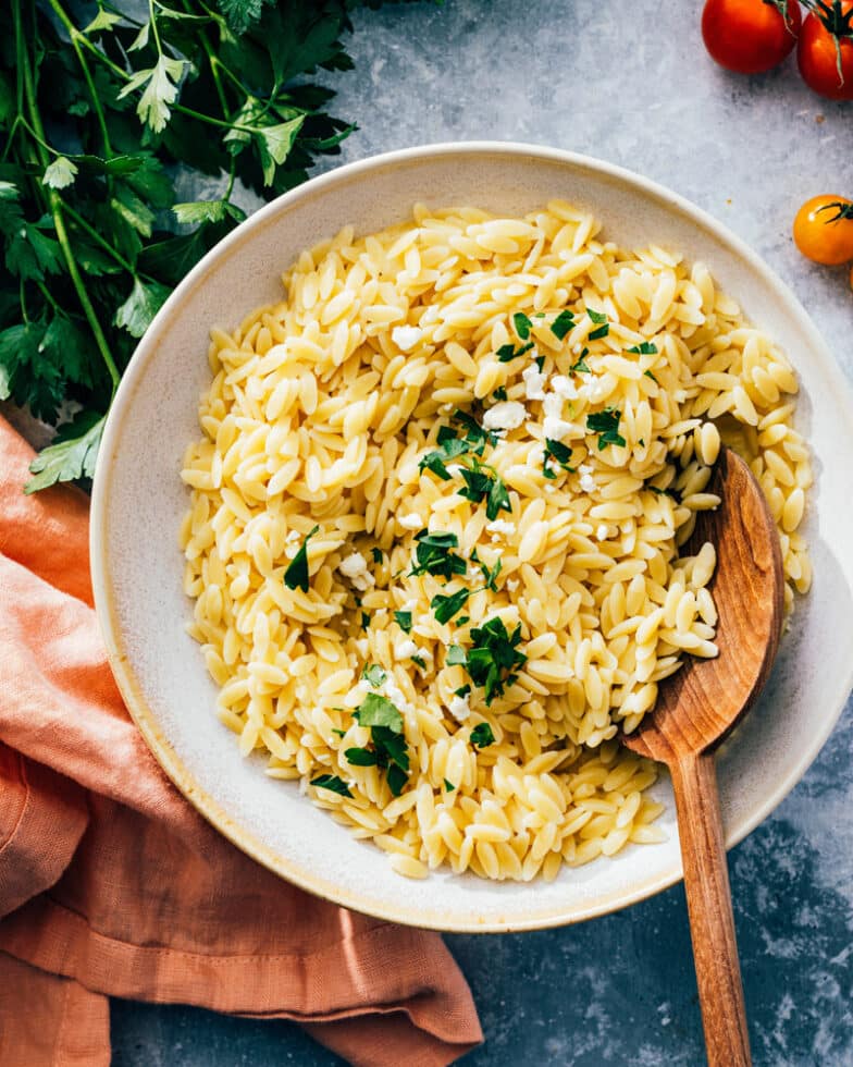 Easy Lemon Orzo – A Couple Cooks