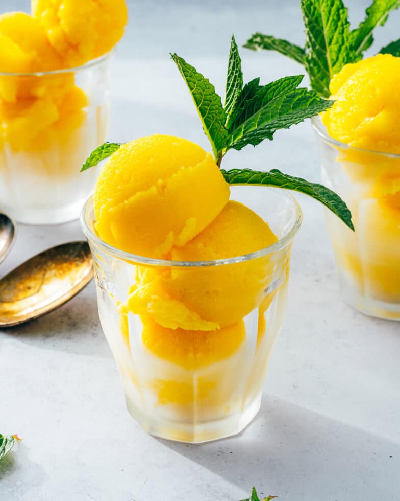 Easy Mango Sorbet – A Couple Cooks