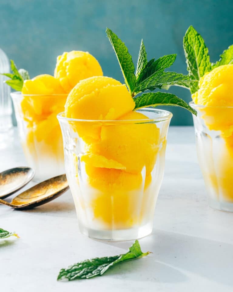 Easy Mango Sorbet – A Couple Cooks