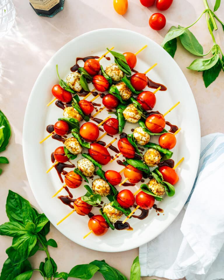 Caprese Skewers – A Couple Cooks
