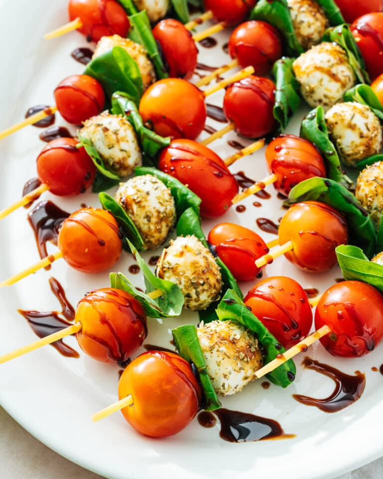 Caprese Skewers – A Couple Cooks