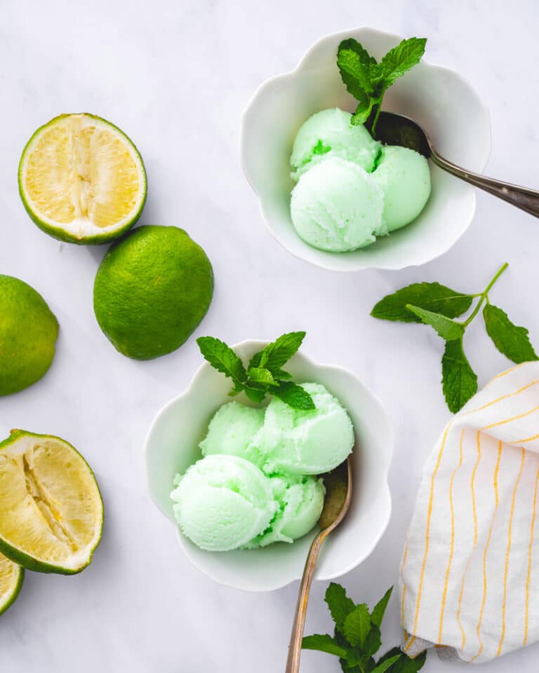 Homemade Lime Sherbet – A Couple Cooks