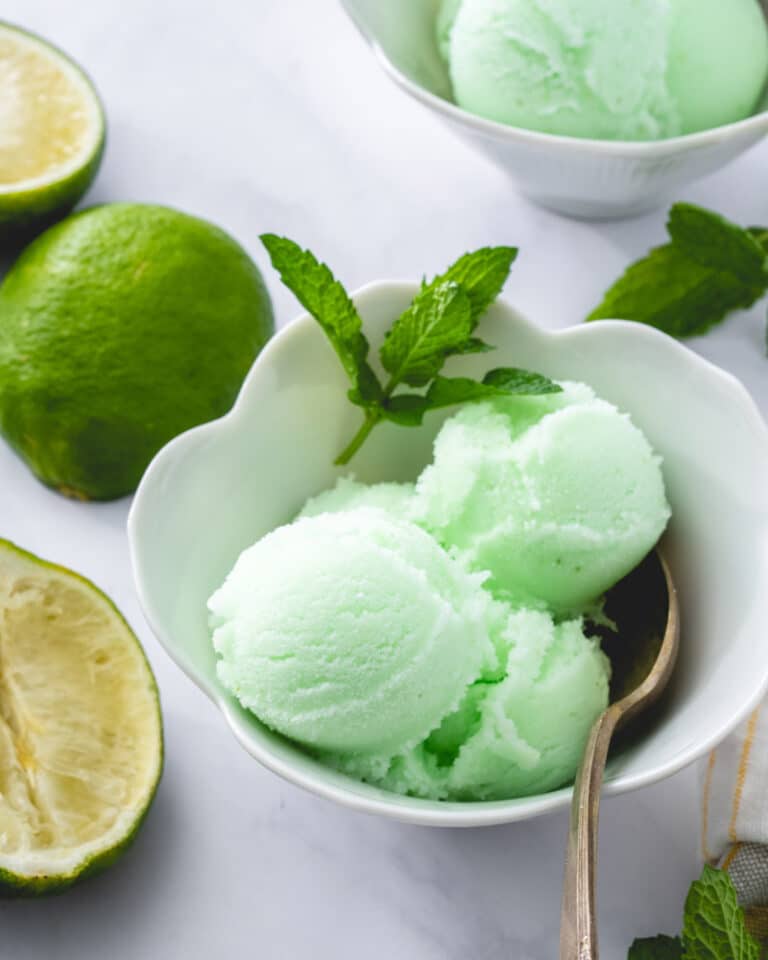 Homemade Lime Sherbet – A Couple Cooks