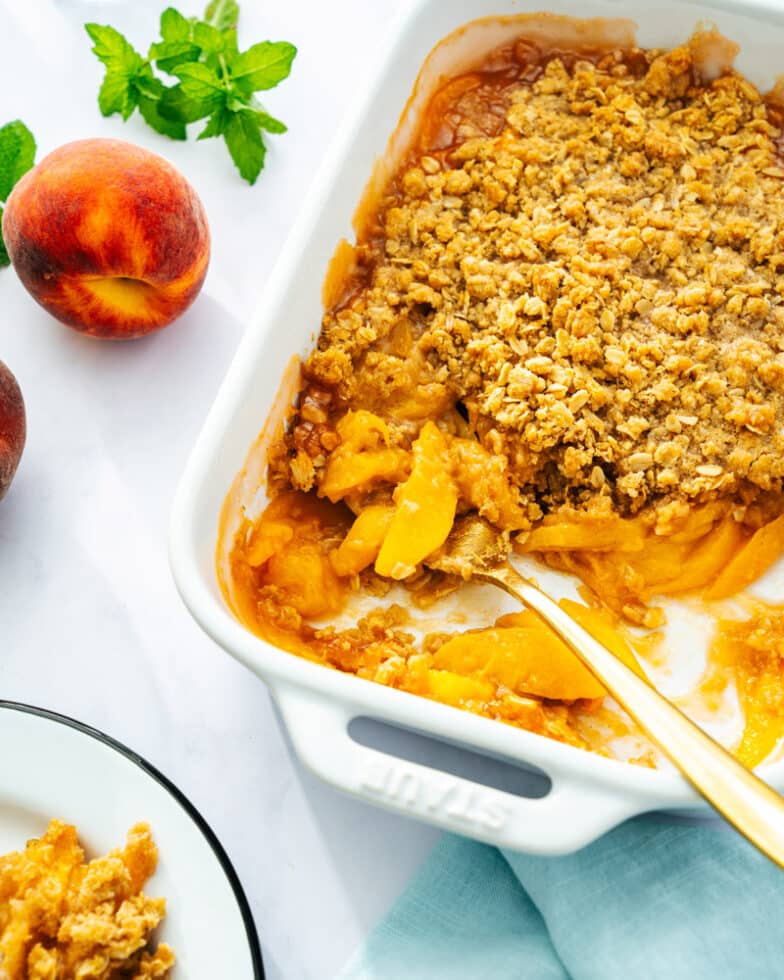 Our Perfect Peach Crisp – A Couple Cooks