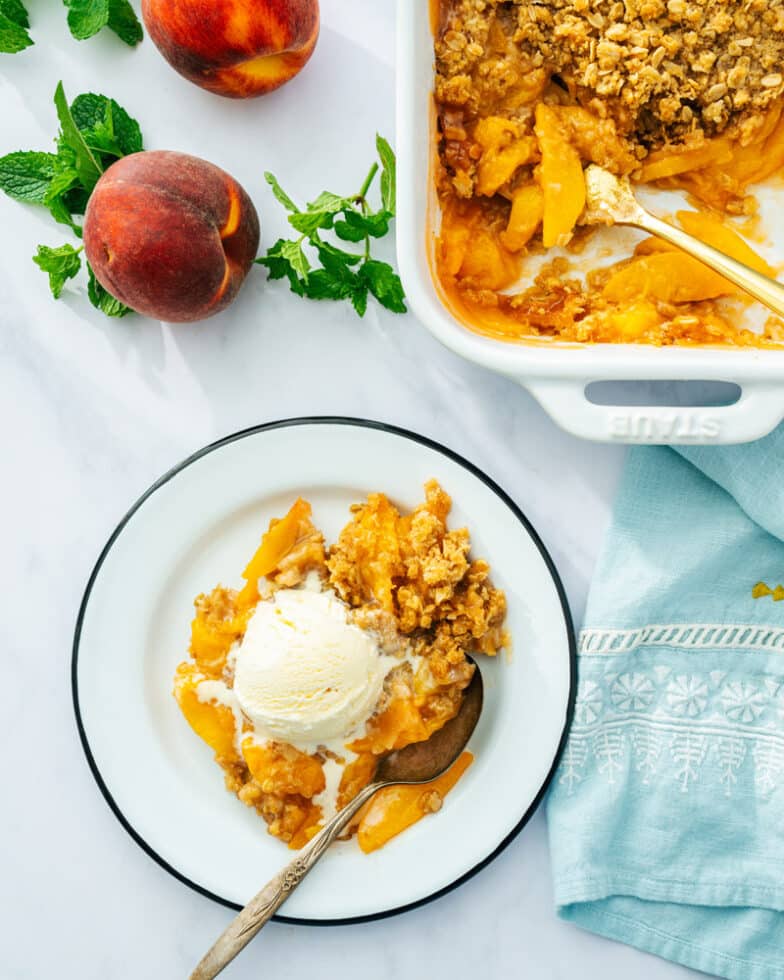 Our Perfect Peach Crisp – A Couple Cooks