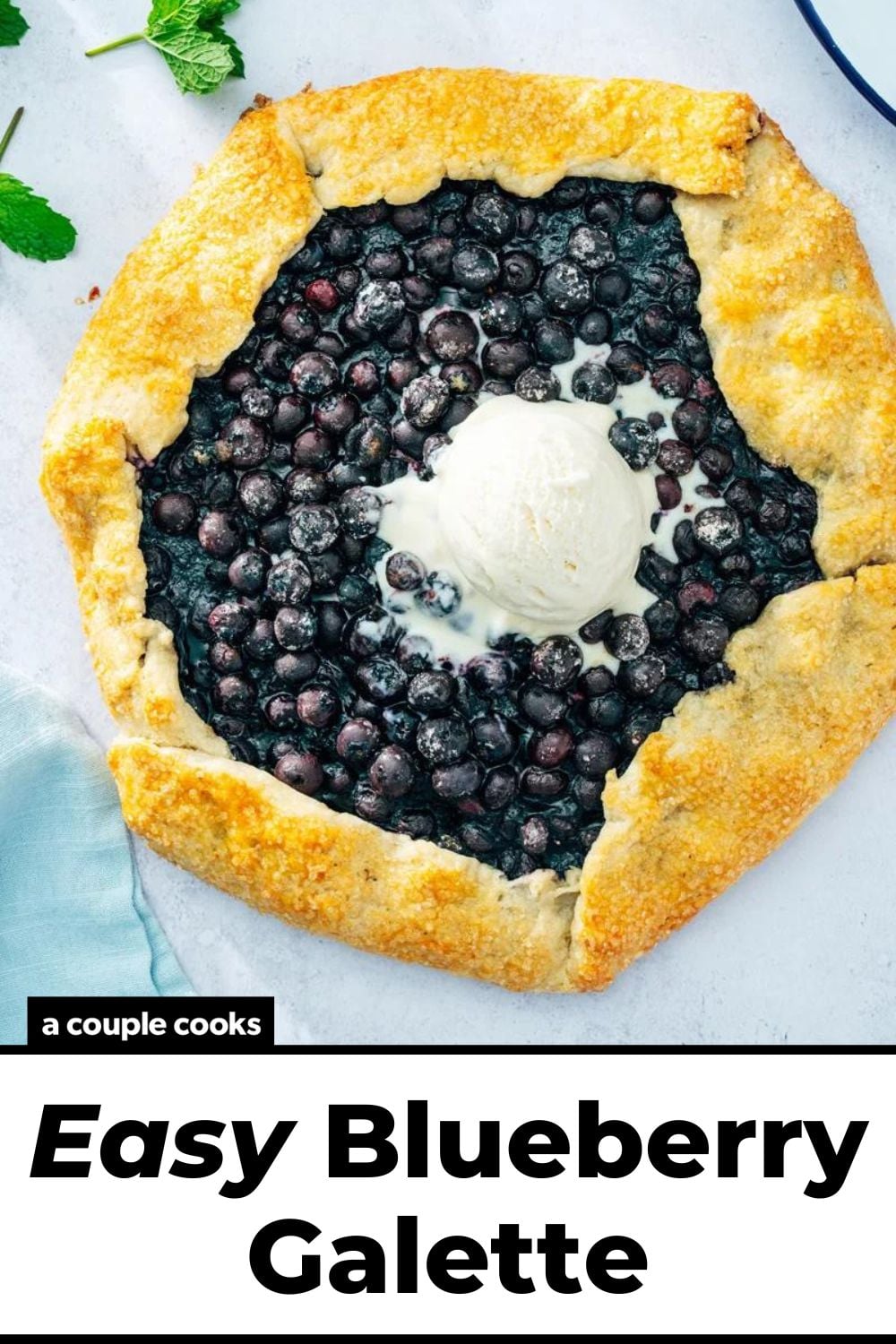 Blueberry Galette (Rustic Tart) – A Couple Cooks