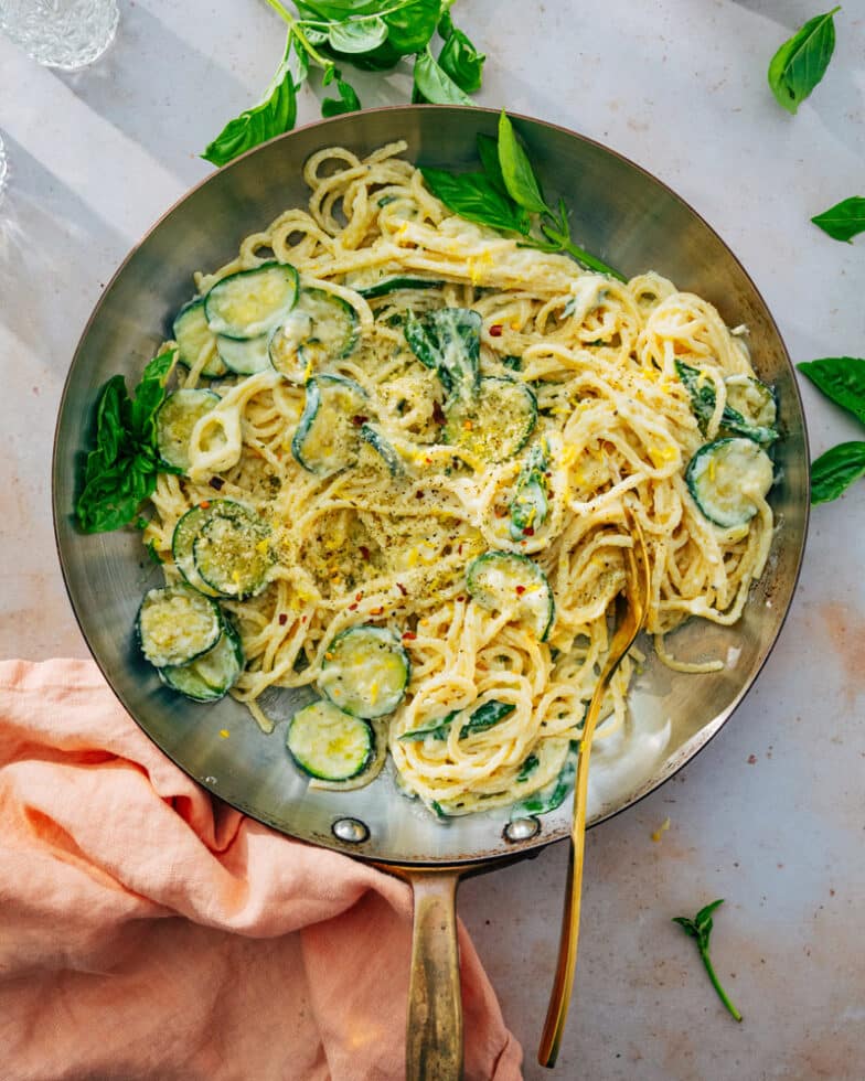 Creamy Zucchini Pasta – A Couple Cooks