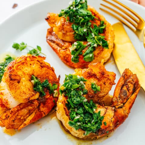 Jumbo Shrimp with Chimichurri – A Couple Cooks