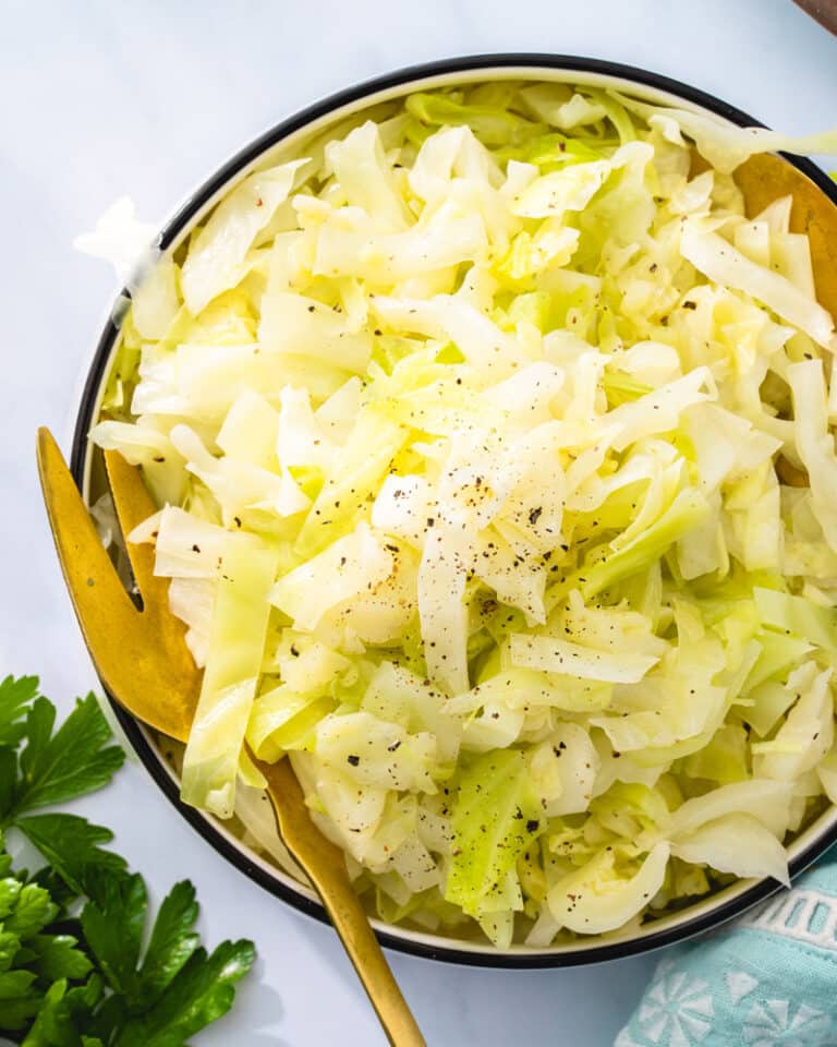 Easy Steamed Cabbage – A Couple Cooks