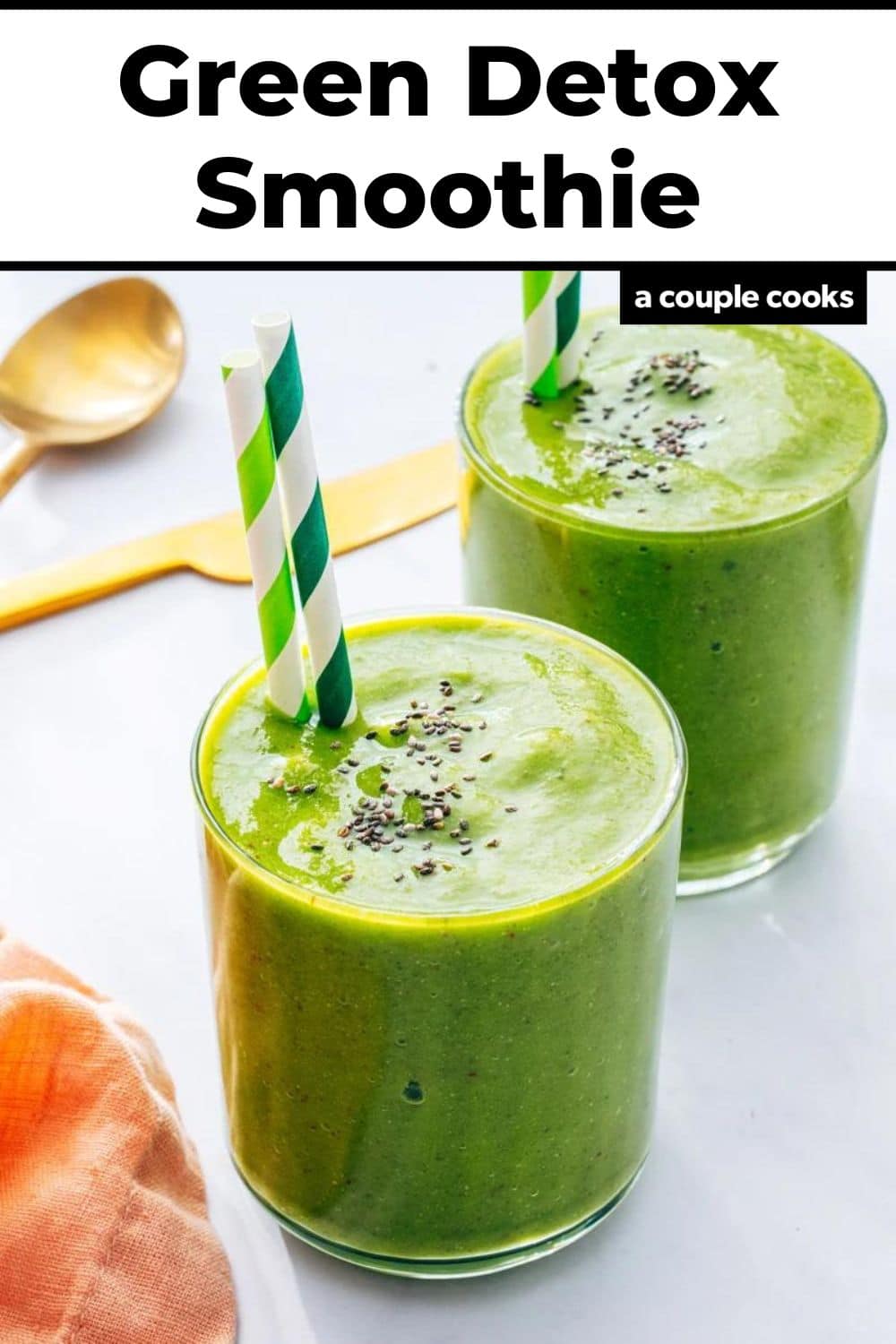 Green Detox Smoothie (100% Natural) – A Couple Cooks