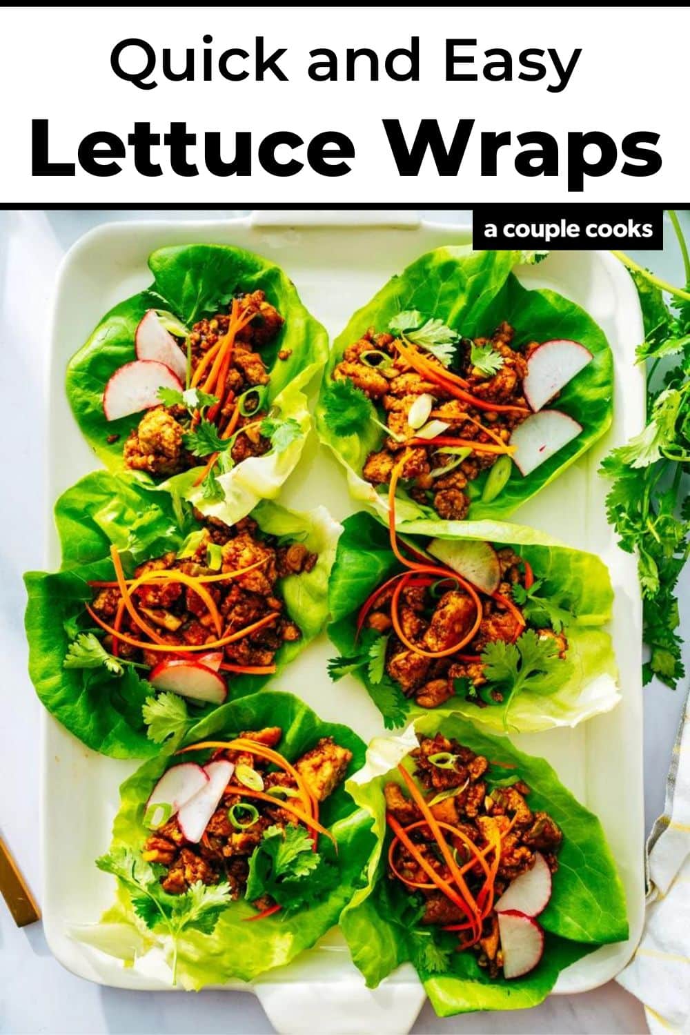 Easy Lettuce Wraps – A Couple Cooks