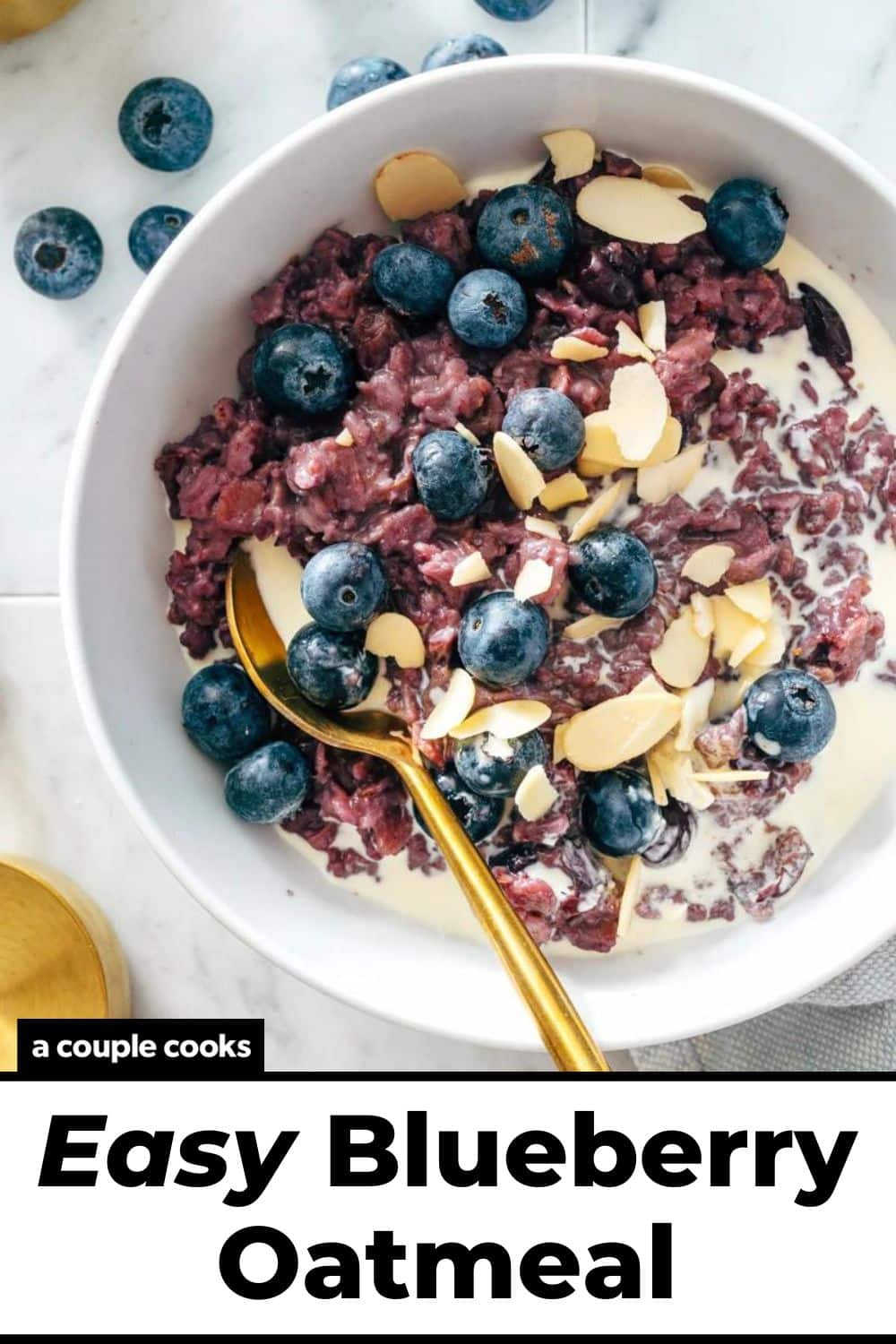 Easy Blueberry Oatmeal – A Couple Cooks