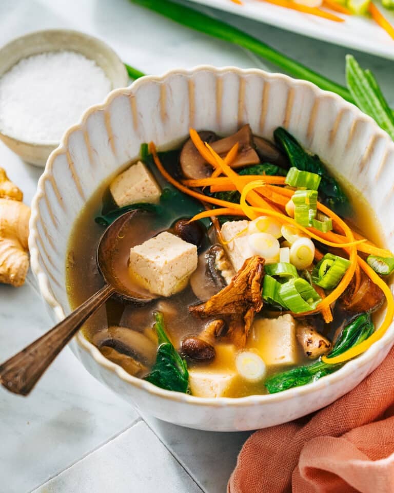 Tofu Soup with Spinach – A Couple Cooks