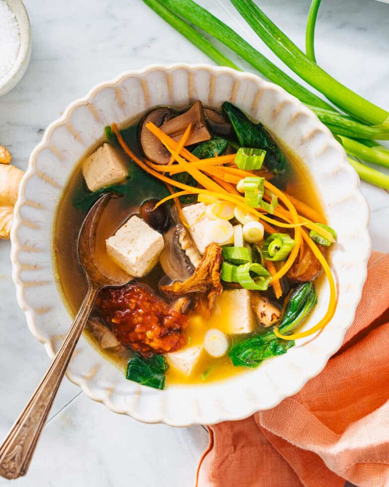 Tofu Soup with Spinach – A Couple Cooks