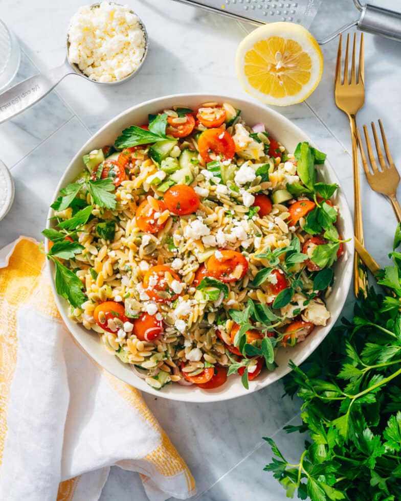 Orzo Pasta Salad – A Couple Cooks