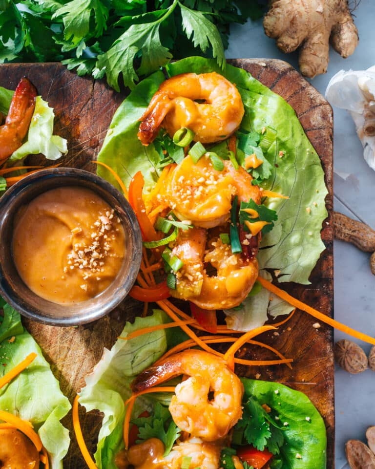 Shrimp Lettuce Wraps – A Couple Cooks