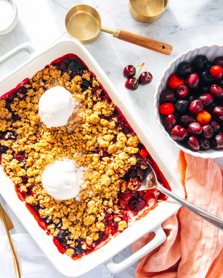 Cherry Crisp – A Couple Cooks