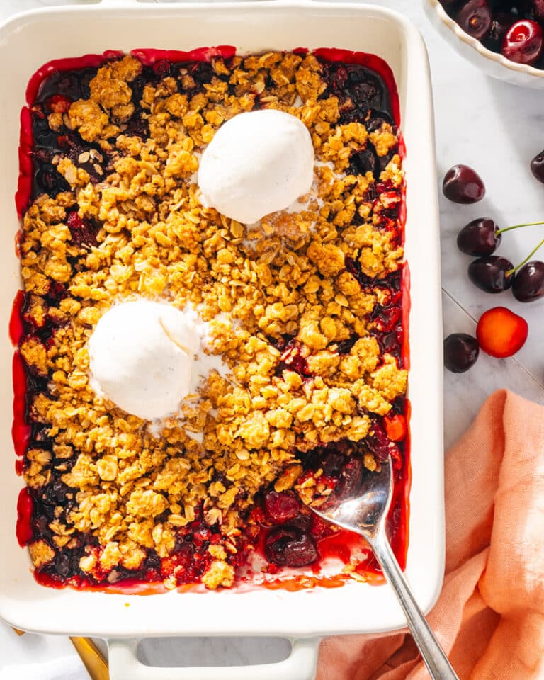 Cherry Crisp – A Couple Cooks