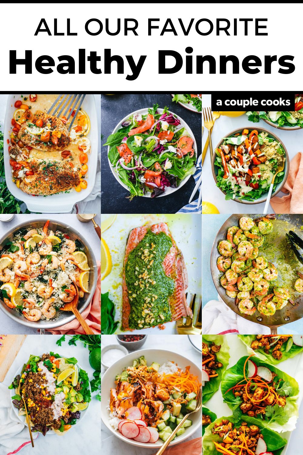 50 Healthy Dinner Ideas – A Couple Cooks