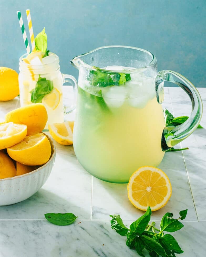 Basil Lemonade – A Couple Cooks
