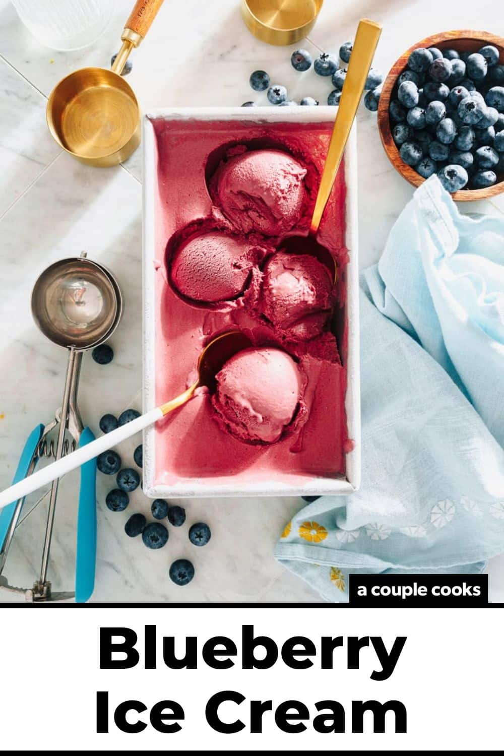 Blueberry Ice Cream – A Couple Cooks