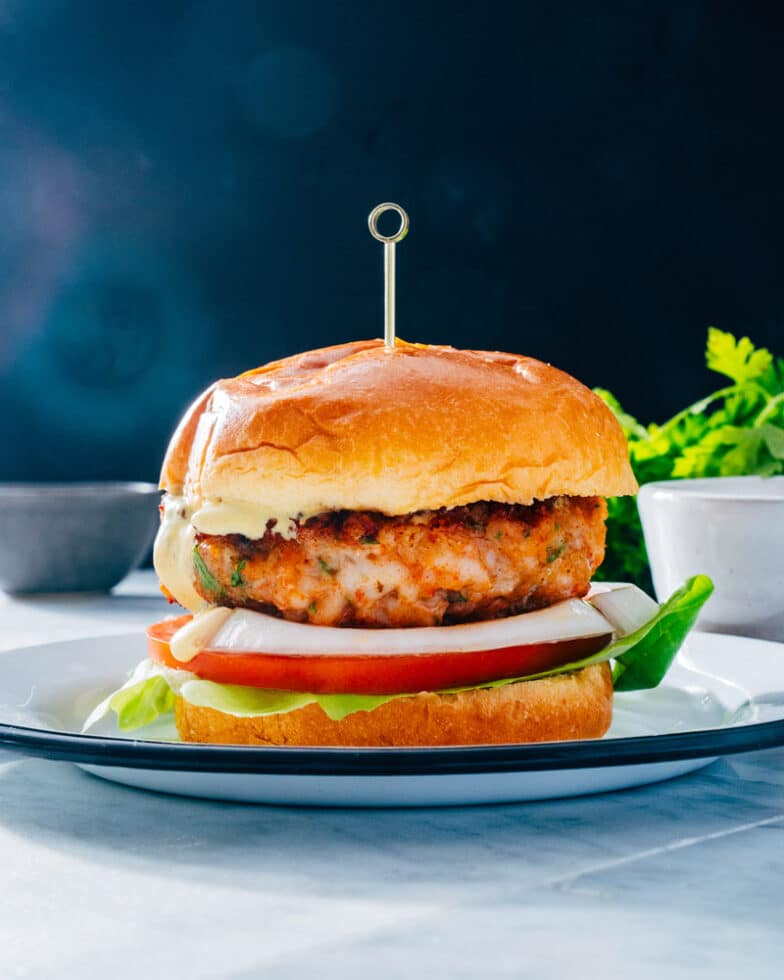 Shrimp Burger – A Couple Cooks