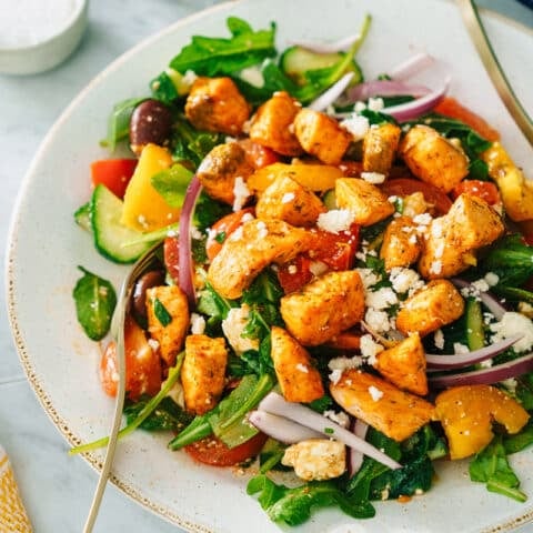 Greek Salmon Salad – A Couple Cooks