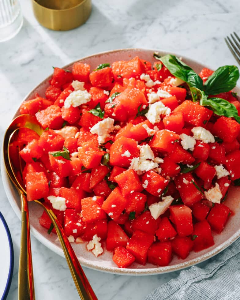 Watermelon Basil Salad – A Couple Cooks