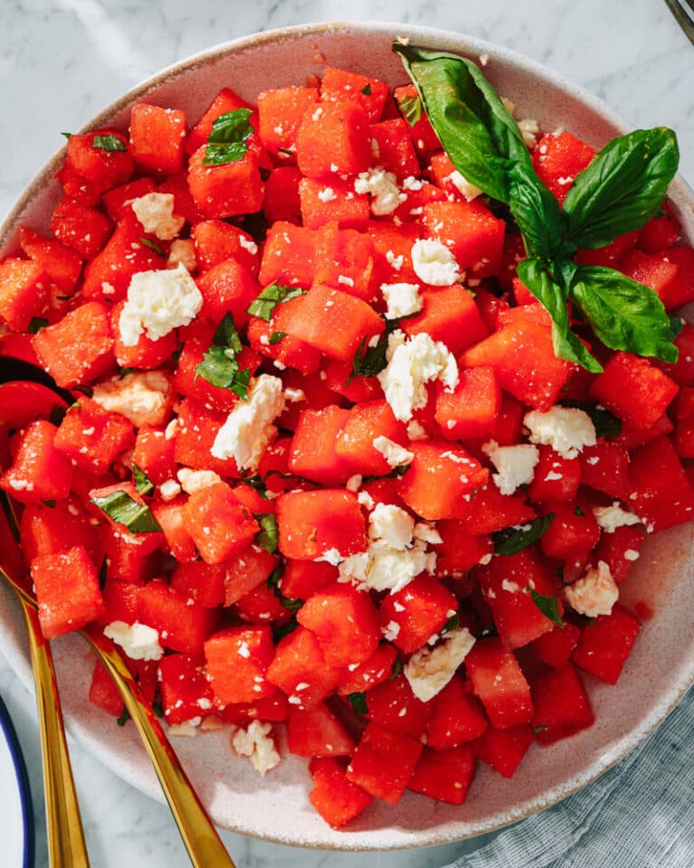 Watermelon Basil Salad – A Couple Cooks