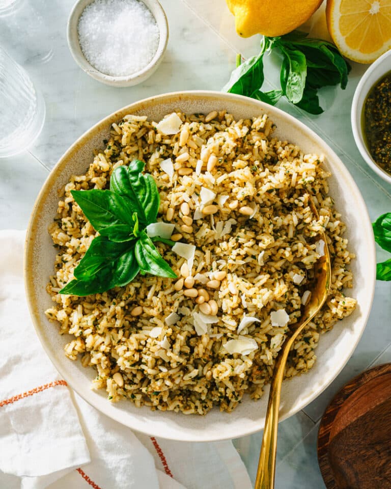Pesto Rice – A Couple Cooks