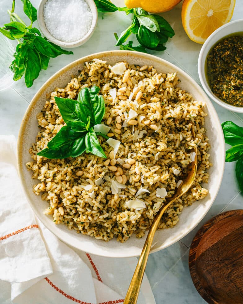 Pesto Rice – A Couple Cooks