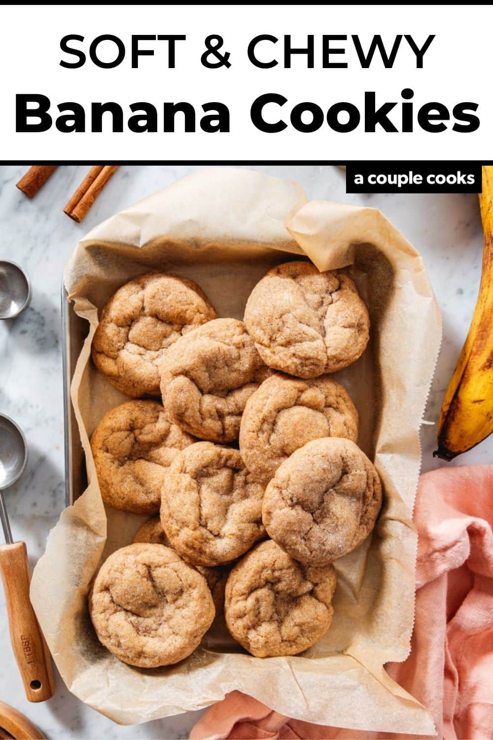 Chewy Banana Cookies – A Couple Cooks