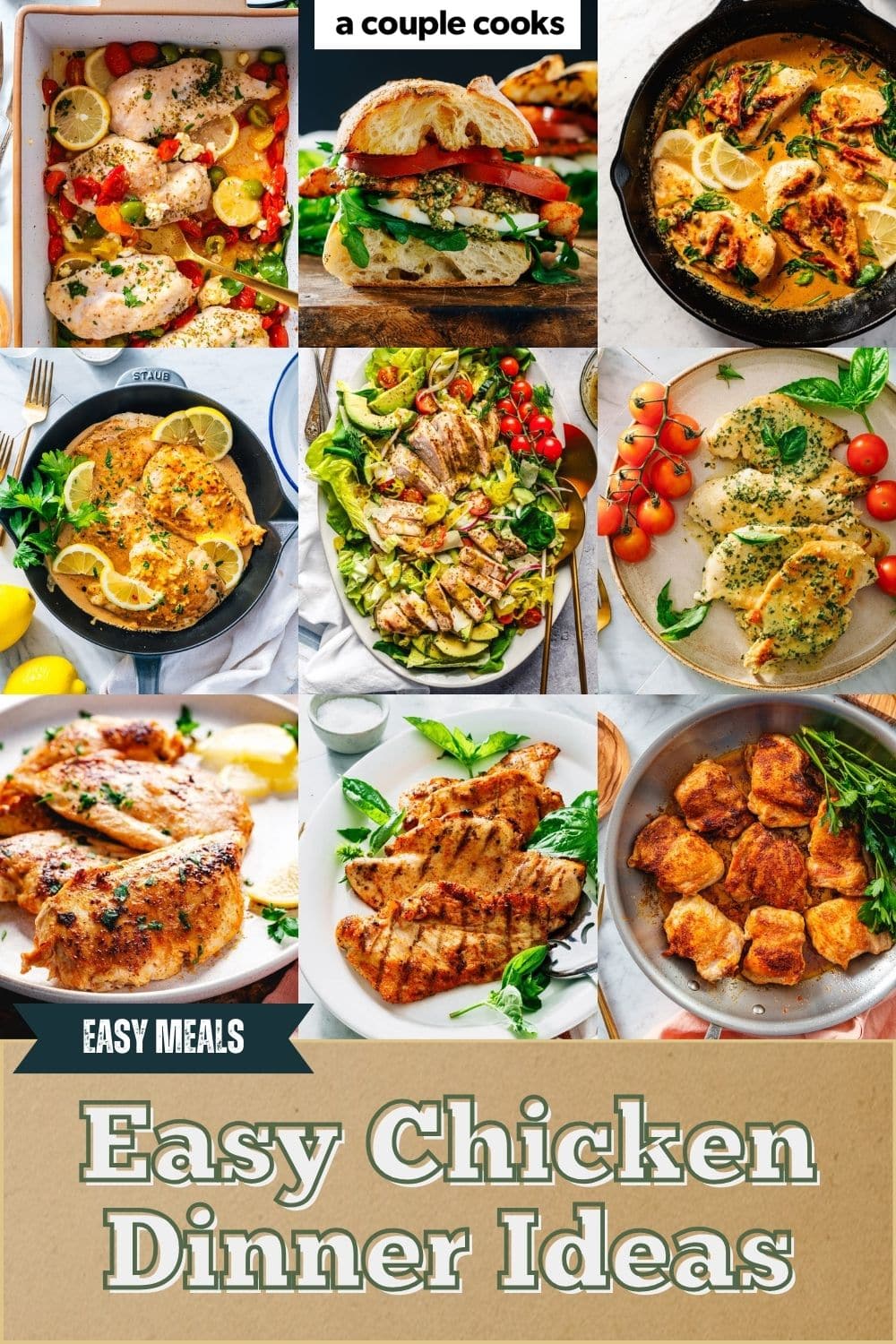 40 Easy Chicken Dinner Ideas – A Couple Cooks