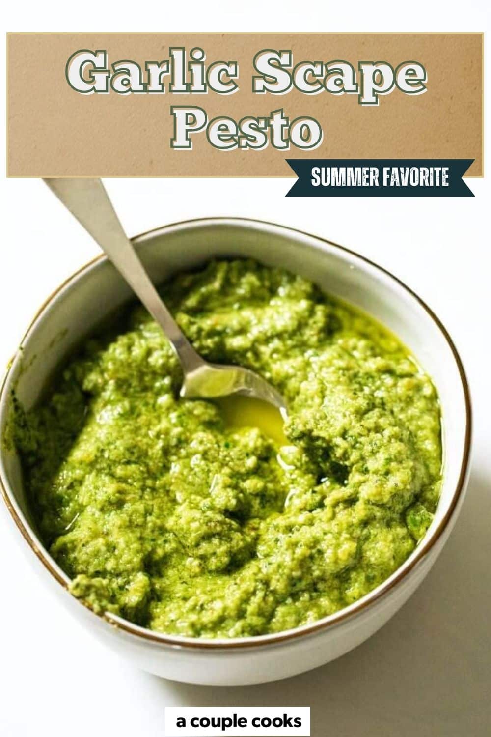 Simple Garlic Scape Pesto – A Couple Cooks