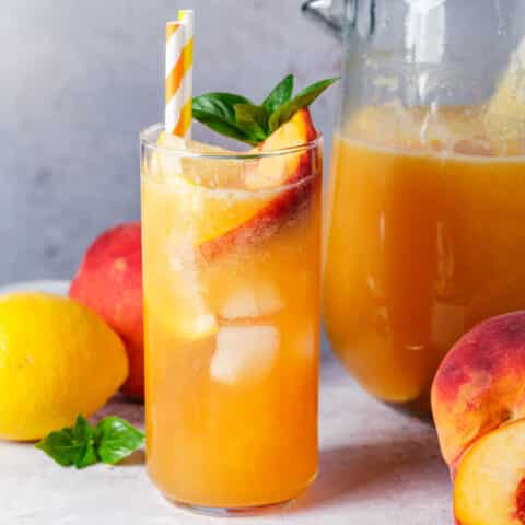 Peach Lemonade – A Couple Cooks