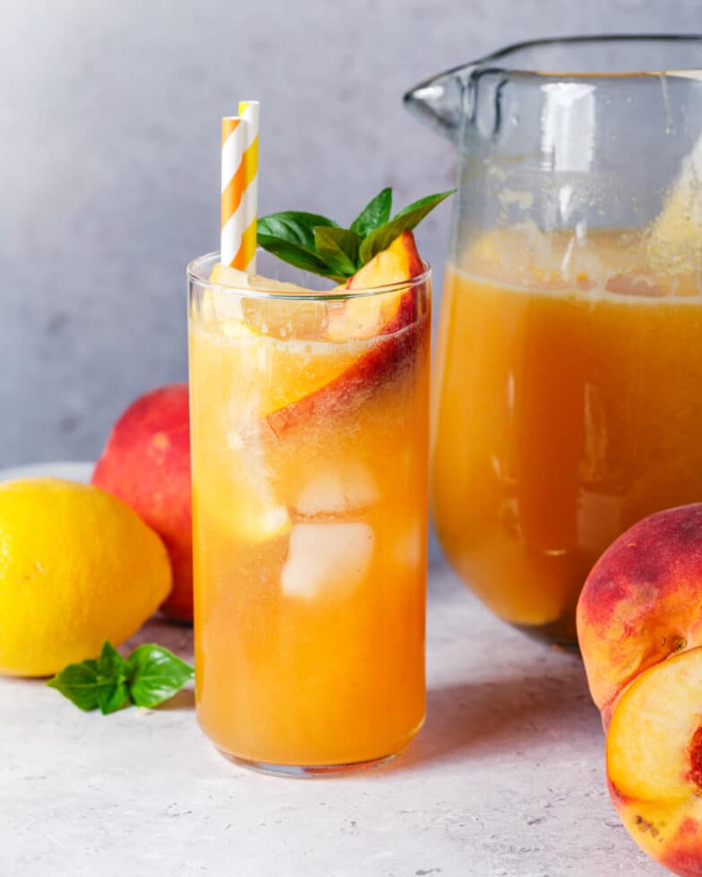 Peach Lemonade – A Couple Cooks