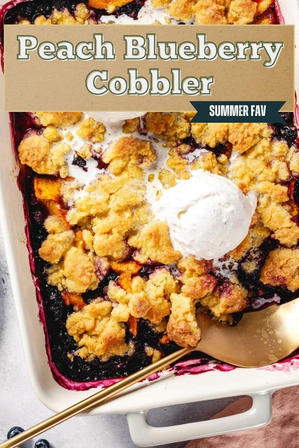 Peach Blueberry Cobbler – A Couple Cooks