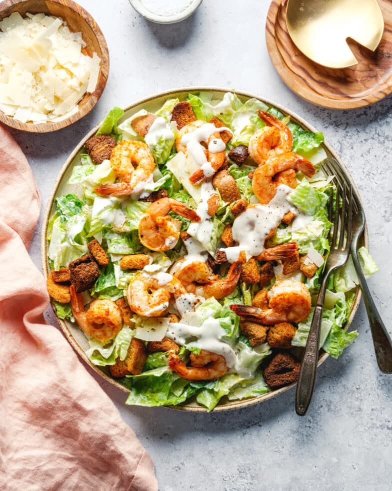Shrimp Caesar Salad – A Couple Cooks