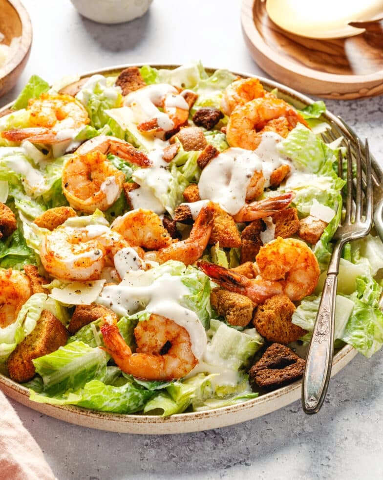Shrimp Caesar Salad – A Couple Cooks