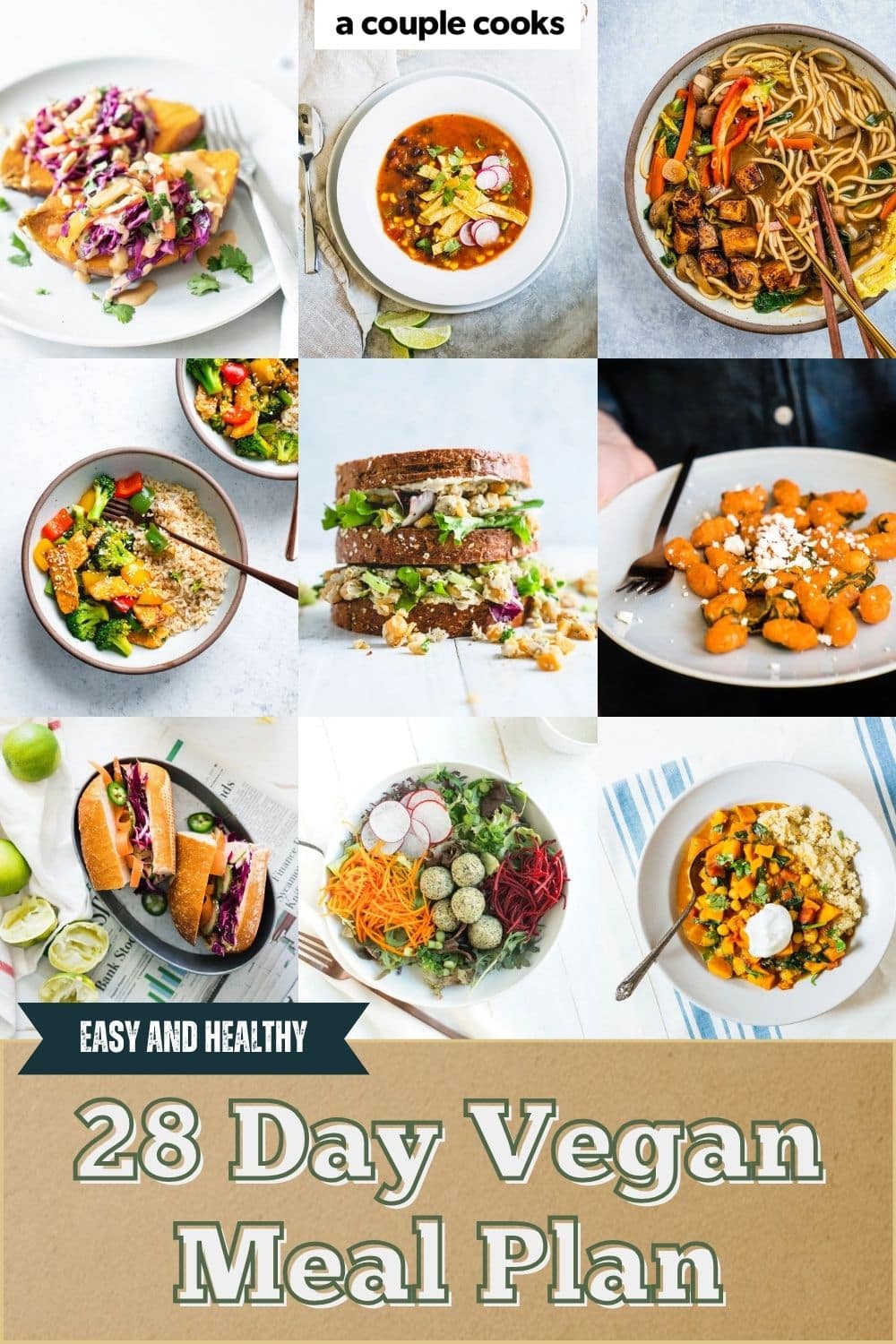 28 Day Vegan Meal Plan – A Couple Cooks