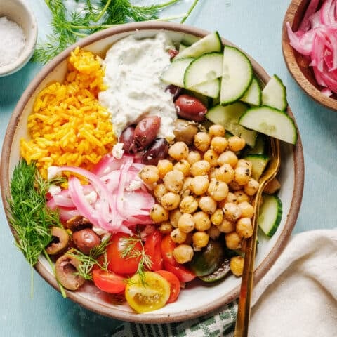Mediterranean Rice Bowl – A Couple Cooks