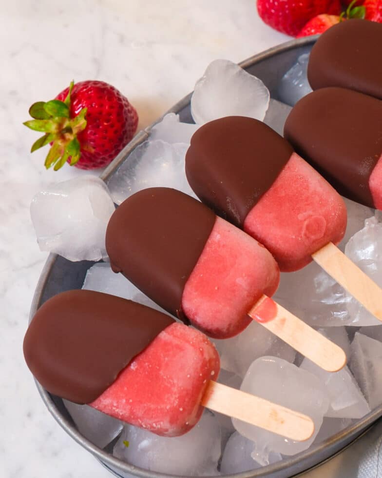 Strawberry Popsicles – A Couple Cooks