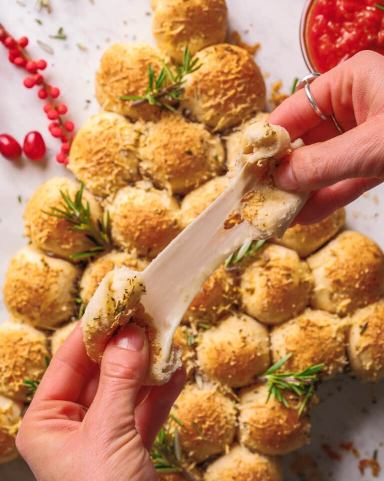 Christmas Tree Pull Apart Bread – A Couple Cooks